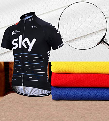 LOGASMART Mens Cycling Jersey Suit Breathable Short Sleeve Jersey & Padded Shorts Set