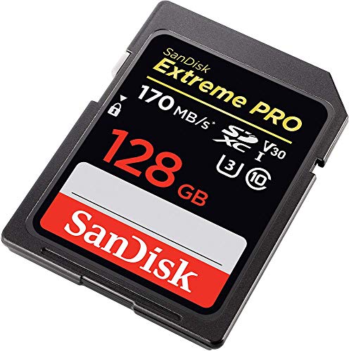 SanDisk Extreme Pro Memory Card Works with Nikon D3400, D3300, D750, D5500, D5300, D500, AW130, W100, L840, A900, P530 Digital Camera SD 4K with Everything But Stromboli Combo Reader (Class 10 128GB)