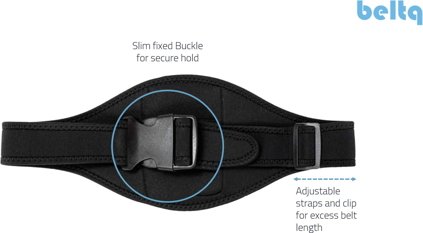 Microphone Belt/Mic Belt by Beltq Black Carrier Belts for Microphone Transmitter Up to 36 inch Waists Mic Pack Holster for Fitness Instructor or Theatre