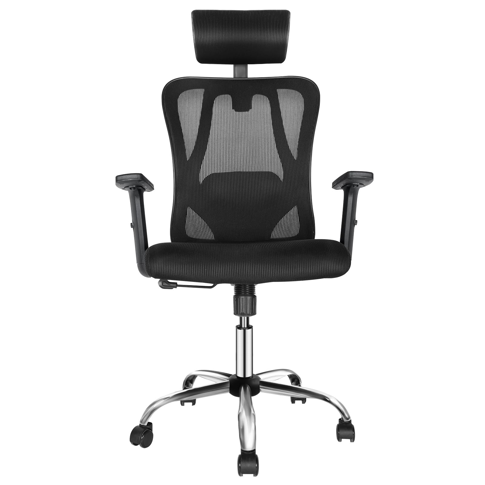 LYJFBD Ergonomic Office Chair Desk Chair with Adjustable Headrest and Armrest Computer Mesh Office Chair with Lumbar Support executive Swivel Chair for Home Office Study Game