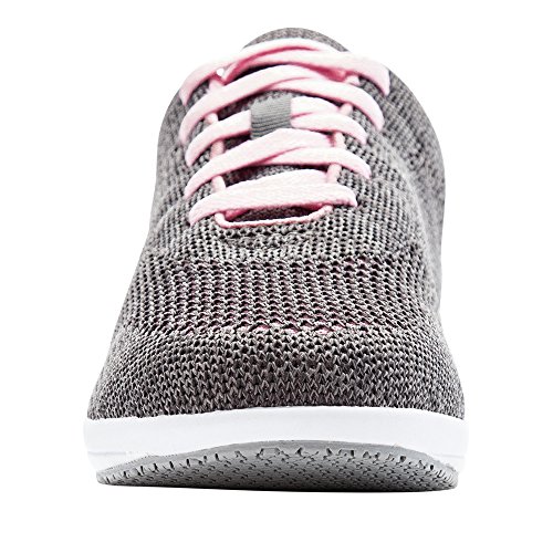 Propet Women's Washable Walker Evolution Shoe, Grey/Pink, 10 Narrow US