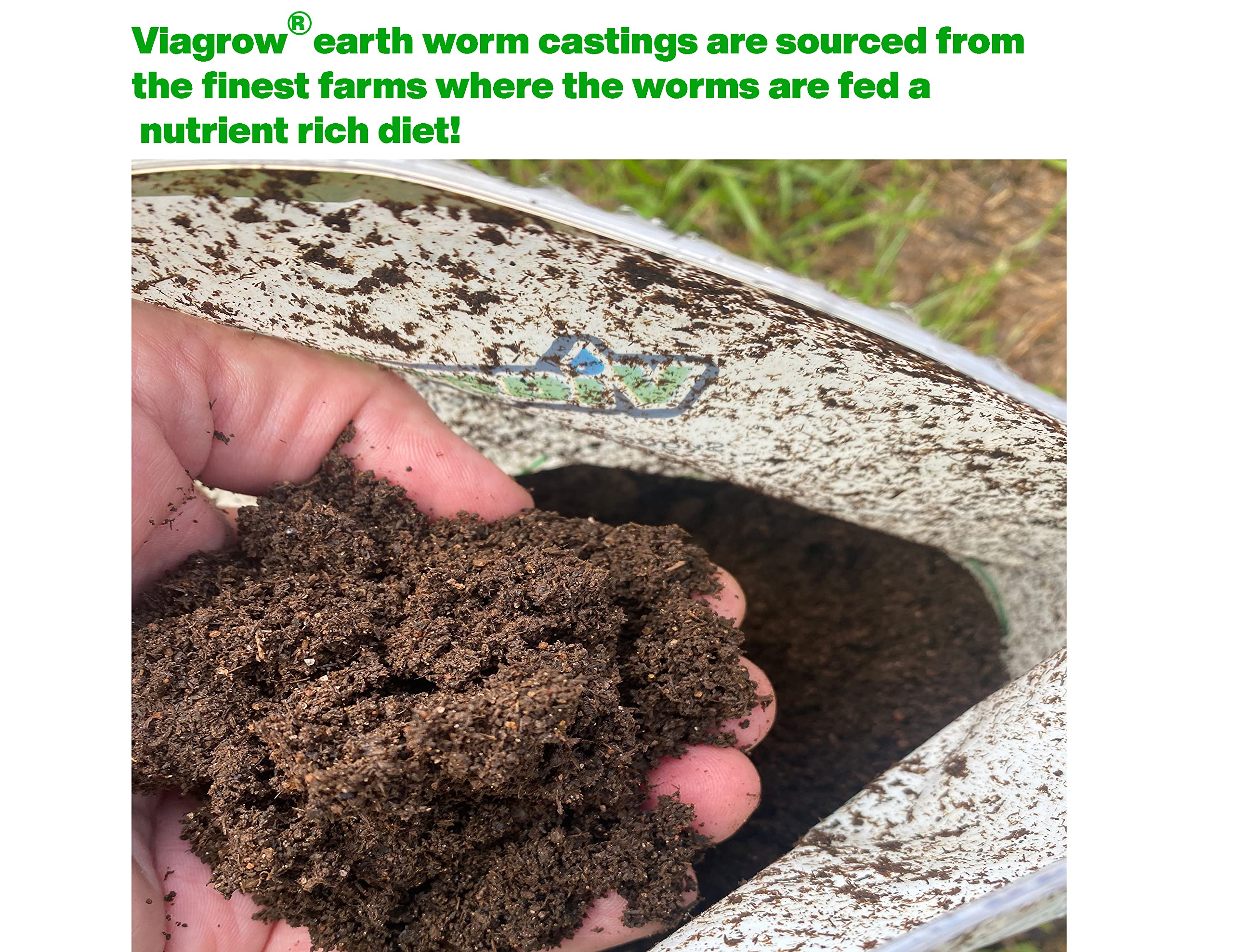 Viagrow Premium Earthworm Castings, Soil Builder, Soil Amendment (1, 1 LB)