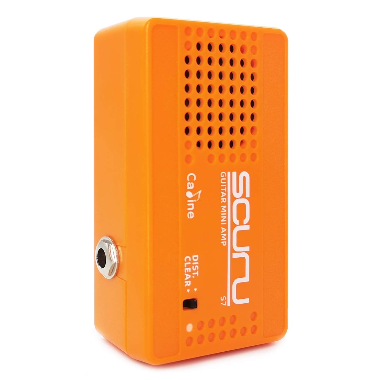 Portable Electric Guitar Mini Amp 3 Watt Built in Clear Distortion Channel with 9V Power Adapter - S7 Mini Guitar Amp Pocket Mini Speaker Guitar Practice Amplifier with Headphone Jack Output AUX Input
