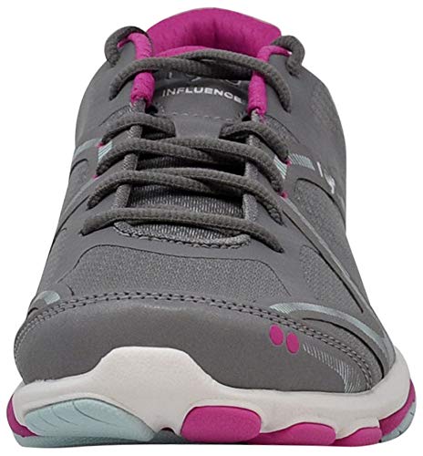 Ryka Women's Influence Frost Grey/Rose/Pale Aqua Training Shoe 6 W US