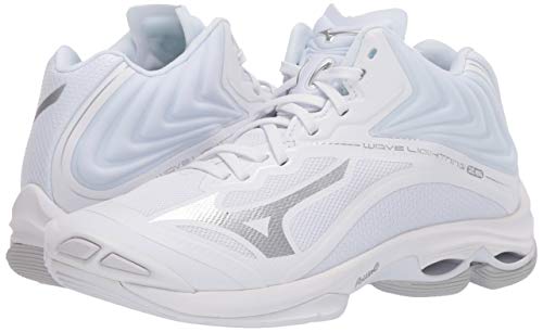 Mizuno Wave Lightning Z6 Mid Womens Volleyball Shoe, White, 7