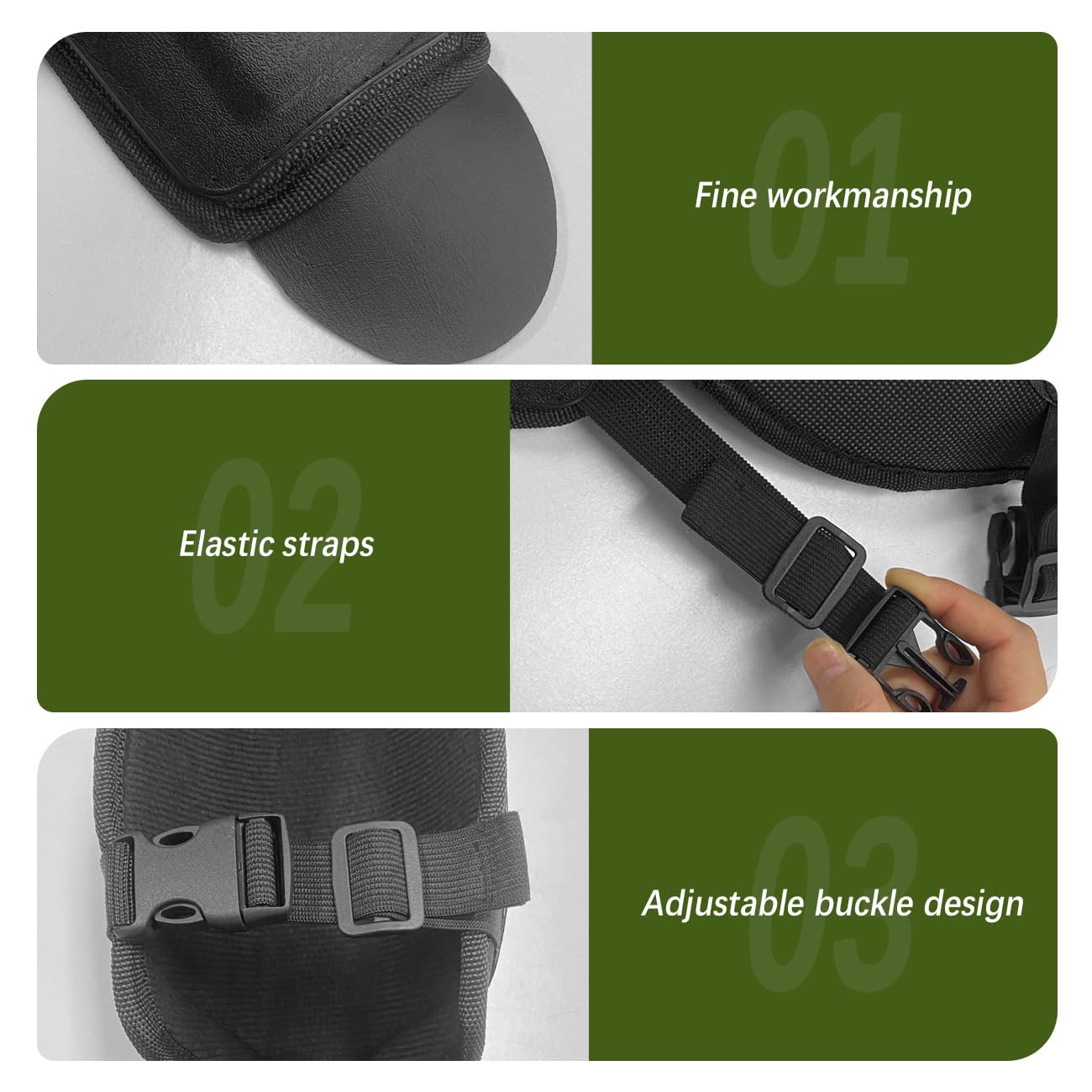 OLizeeĀ® 1 Pair Adjustable Trimmer Gaiters Mowing Shin Guards Gardening Knee Pads Chainsaw Shin Guards Weed Eating Leg Protectors for Outdoor Activities Black