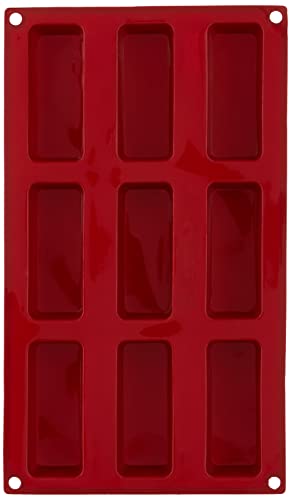 Silicone Molds [Twinkie, 9 Cup] Cupcake Baking Pan - Free Paper Muffin Cups - Non Stick, BPA Free, 100% Silicon & Dishwasher Safe Silicon Bakeware Tin - Kitchen Rubber Tray & Soap Molds