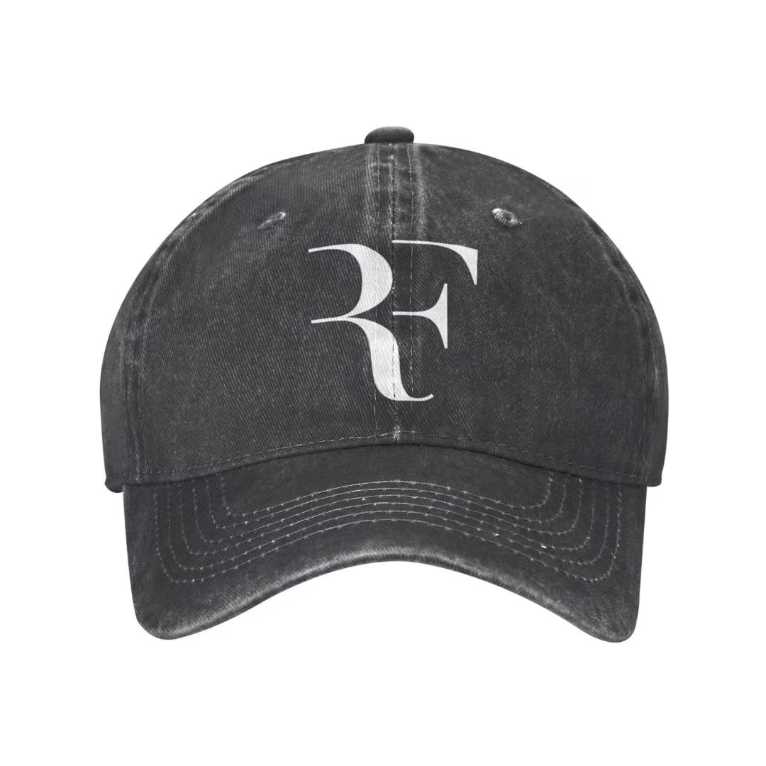 ROGER FEDERER Hat Adjustable Trucker Hats for Women's Men's Classic Tennis Baseball Cap Black