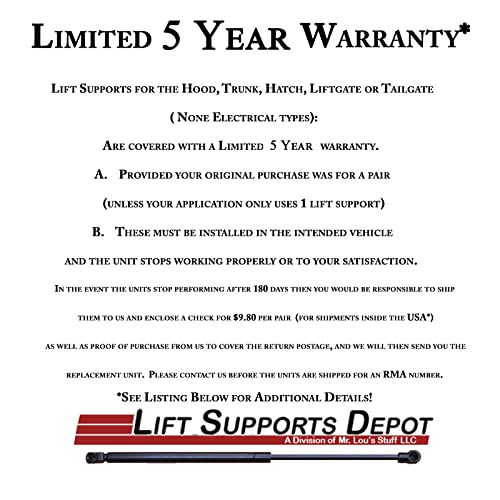 Lift Supports Depot Qty (2) Compatible With Subaru Tribeca 2006 To 2014 Liftgate Hatch Supports Shocks Struts