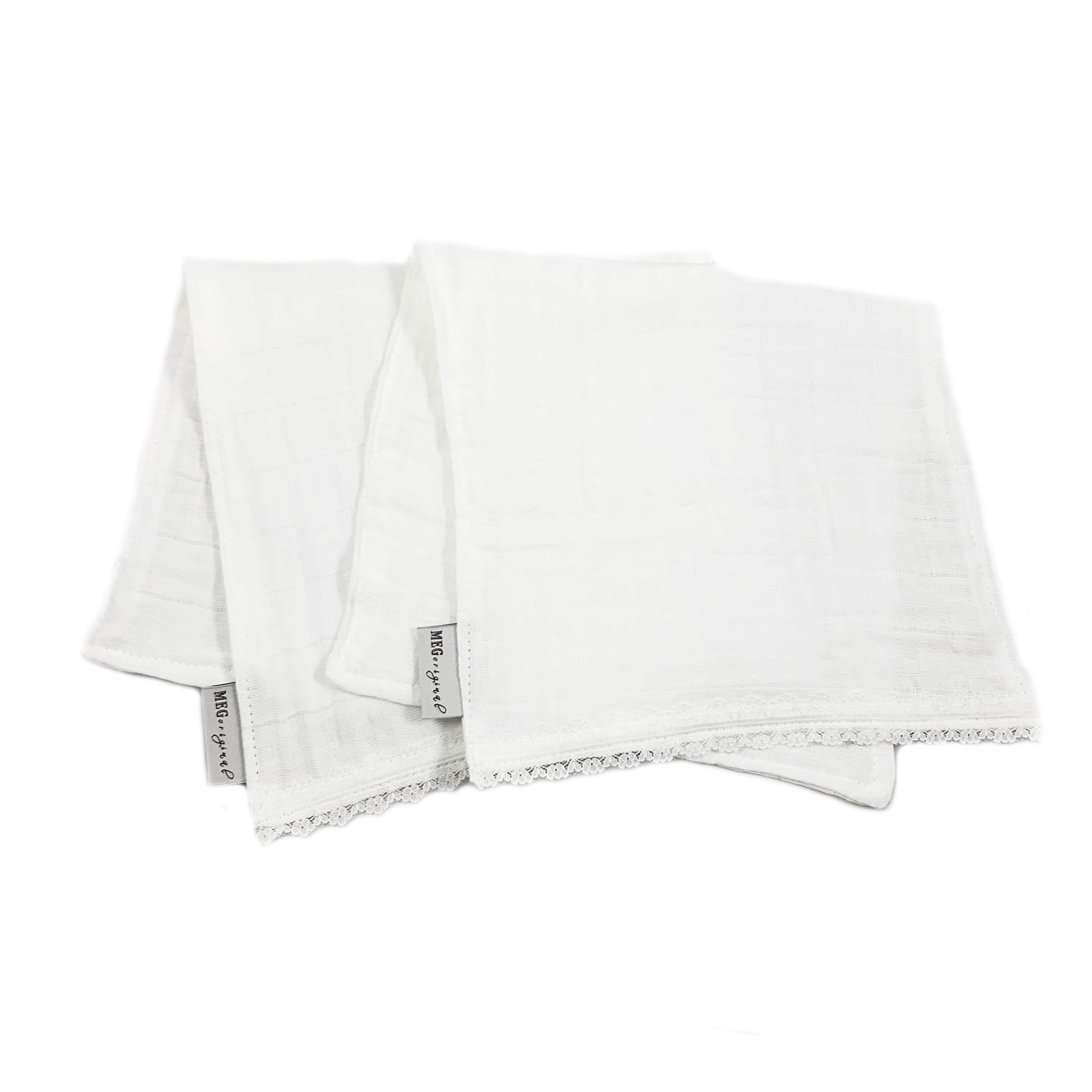 MEG ORIGINAL Baby Shower Gift Set, Heirloom Collection, White Lace