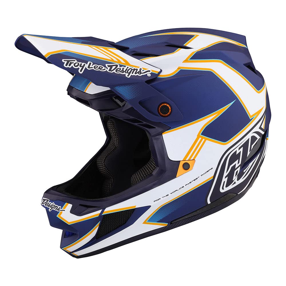 Troy Lee Designs Downhill D4 Composite Matrix Camo Full Face Bicycle Helmet for Max Ventilation Lightweight MIPS EPP EPS Racing Downhill BMX MTB DH - Adult Mens Womens Unisex (Blue, XL)