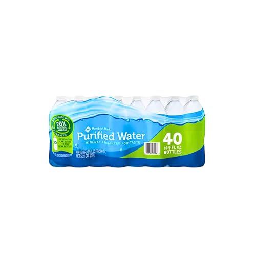 Member's Mark (16.9 Oz) - Full Pallet - 40 Bottles per Case, Pallet of Water 48 Cases (Total 1920 Bottles)