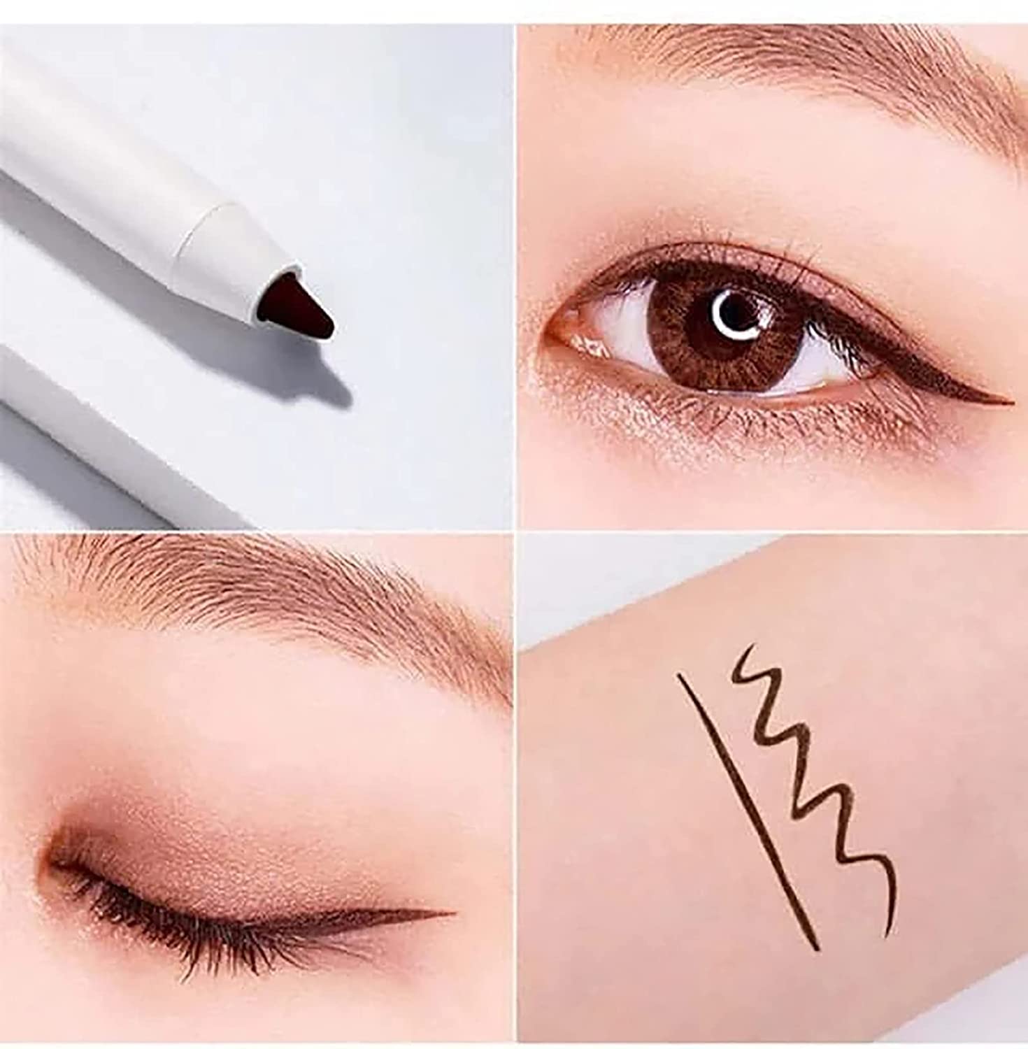 MKOXPO Heykomi Eyeliner - Heykomi Non-Smudging Waterproof And Long-Lasting Eyeliner Pencil, Quick Drying Long Lasting Waterproof and Sweat Proof Eyeliner, Extra Fine Eyeliner with Sharpener (2*Black)