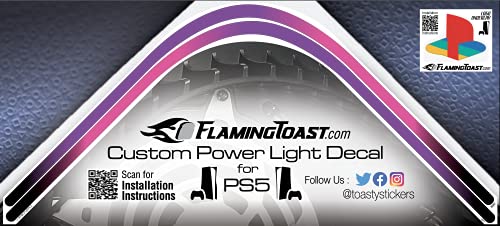 Power Light Decal and Underlay Sticker Combo for PS5 Playstation 5 (Pink/Purple)