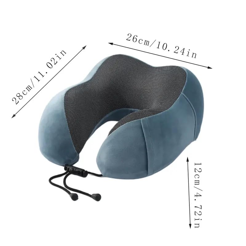 Memory Foam U-Shaped Travel Pillow Neck Support Head Rest Car Plane Soft Cushion (Pink)