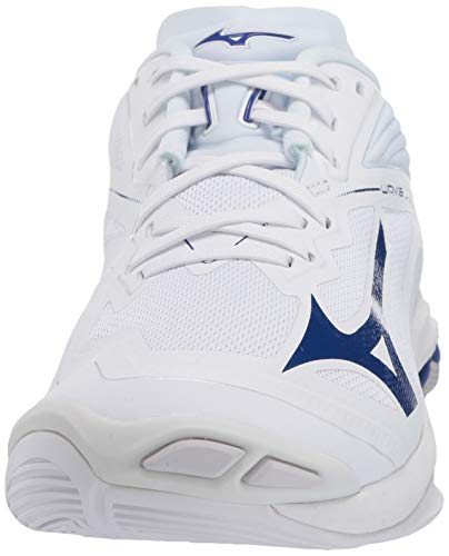 Mizuno Wave Lightning Z6 Mens Volleyball Shoe, White-Navy, 12