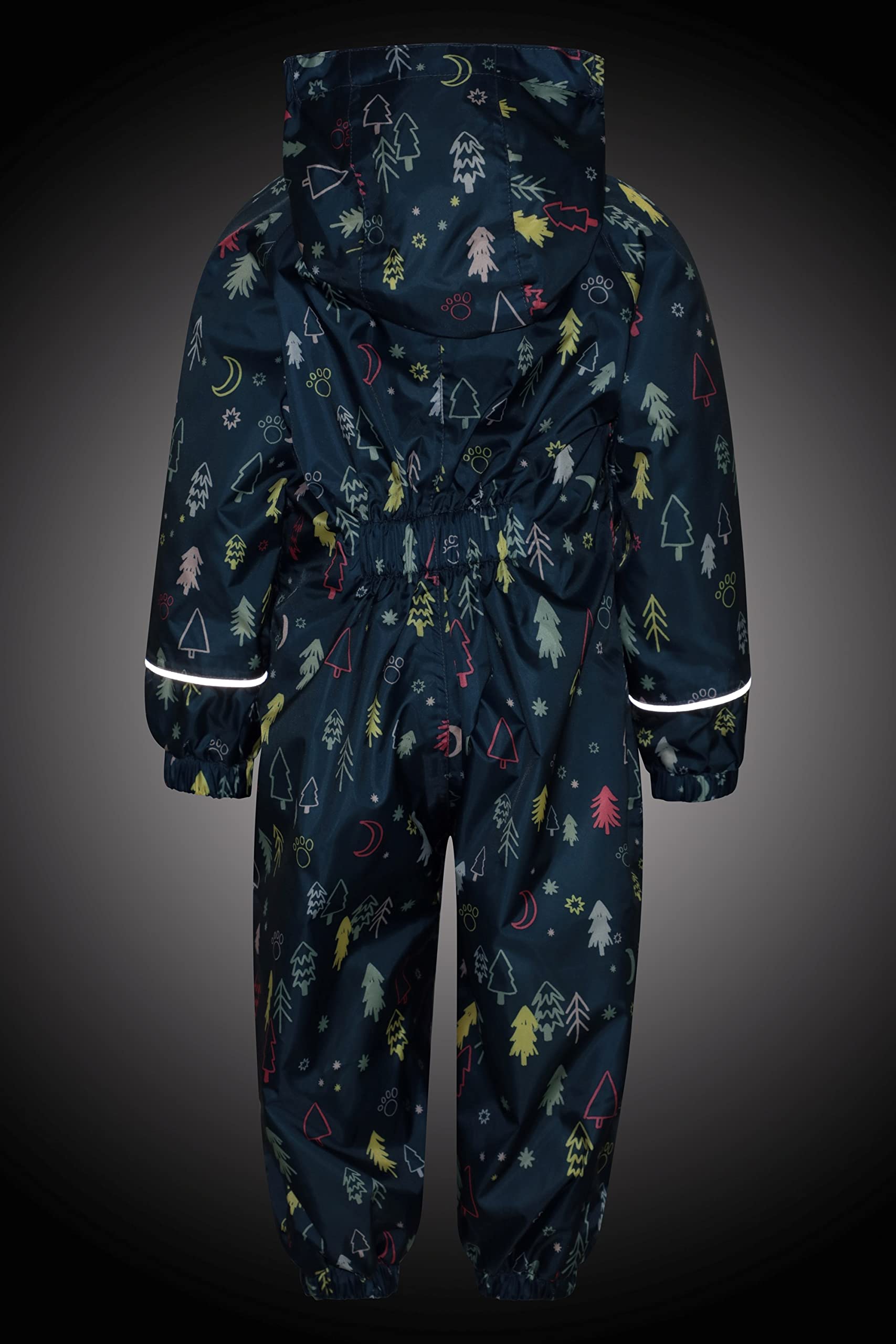 Mountain Warehouse Spright Kids Printed Waterproof Rain Suit Raincoat - Spring Navy 18-24 Months