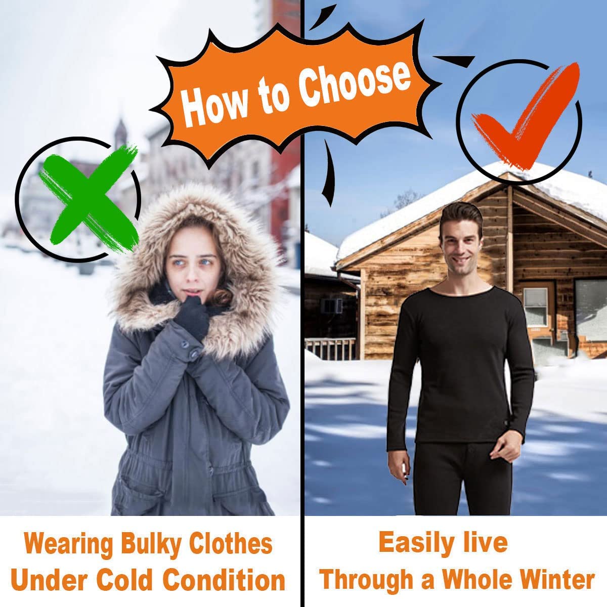 TRUNYAQI Women's Thermal Underwear Set, USB Electric Thermal Heated Long Johns Set with Fleece Lined Winter Snow Leggings for Women (black,Medium)