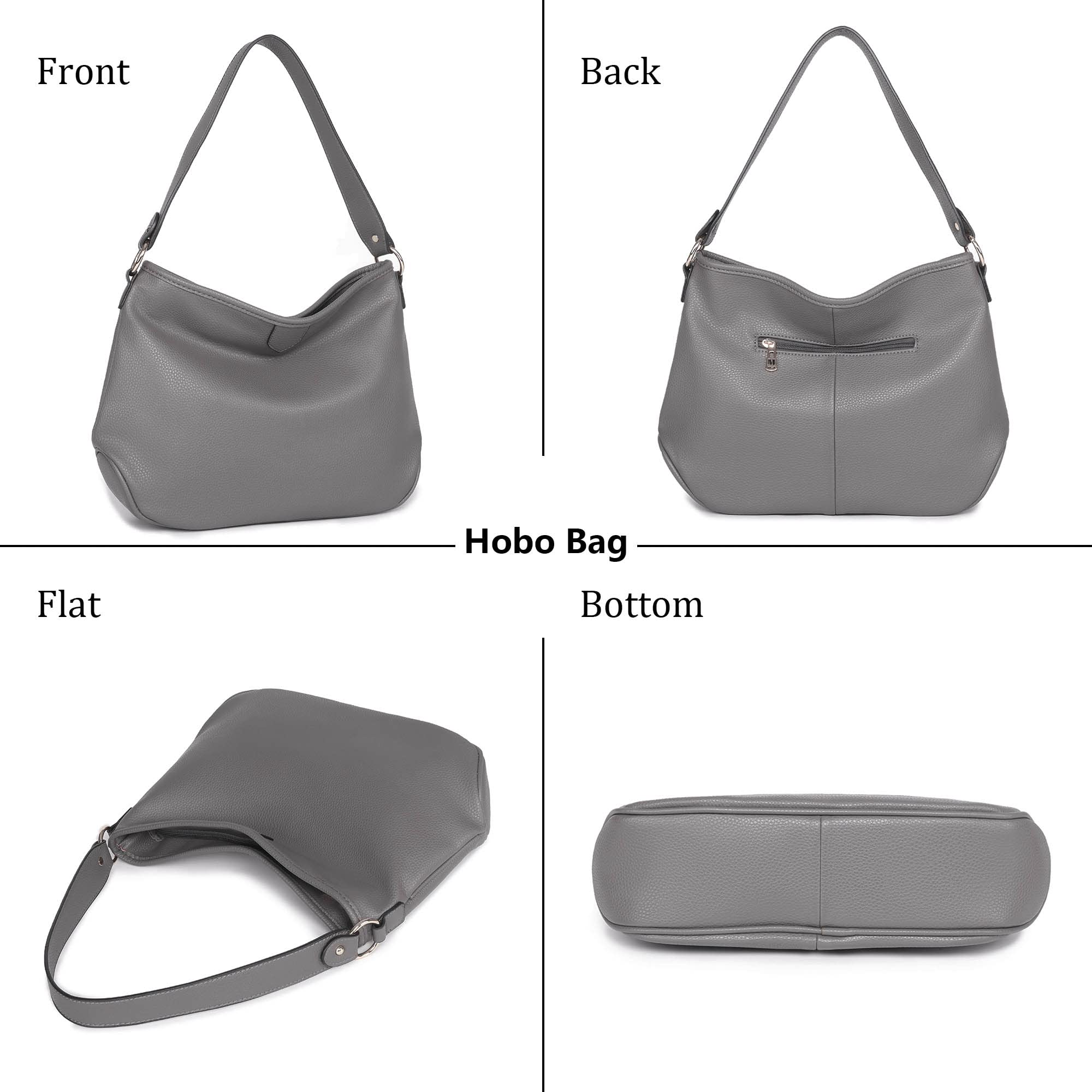 Montana West Hobo Bags for Women Purses and Handbags Classic Simple Top Handle Shoulder Satchel Bags MWC-085GY