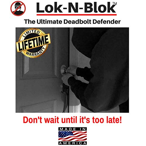 Lok N Blok Portable Door Lock Deadbolt Device No Tools Required for Maximum Deadbolt Protection Key Bumping Proof Guard Defender Home Apartment and Travel Safety Security and Child Lock