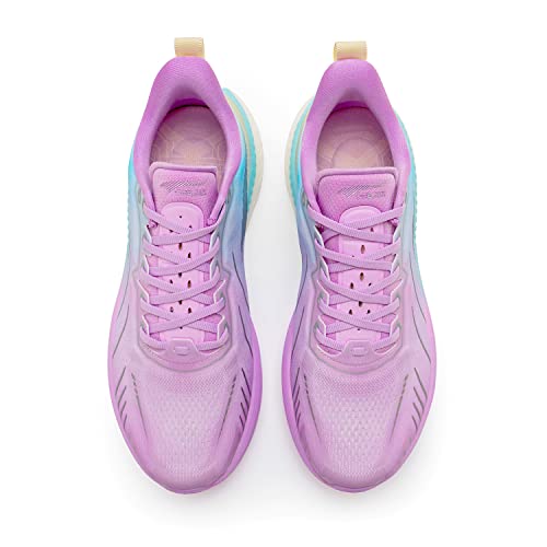 O-Resilio Max Cushioning Running Shoes for Men & Women Wide Cushioned Lightweight Athletic Supportive Road Running Shoes with Arch Support Light Purple Size US Men 12