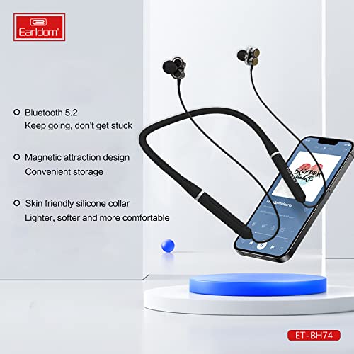 Wireless Neckband Bluetooth Headphones, Sport Earphones with Microphone,12 Hours Playtime Lightweight Sweatproof for Workout