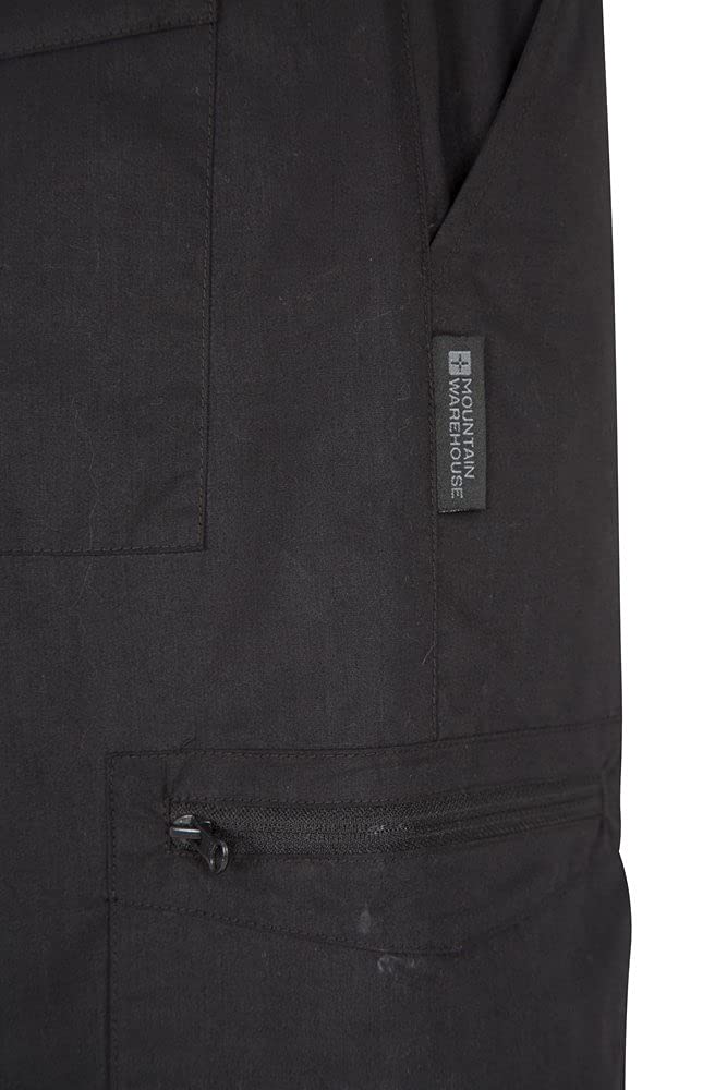 Mountain Warehouse Trek II Mens Long Shorts - Durable Spring Shorts Black 32W