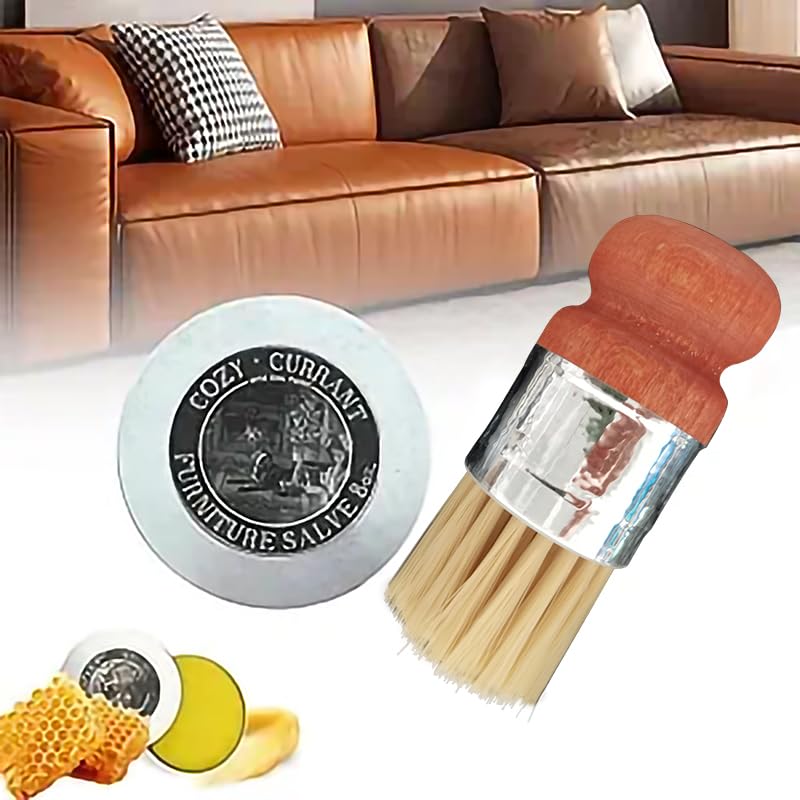 Wise Owl Furniture Salve for Leather, Leather Salve for Furniture, Leather Furniture Salve and Brush, Wise Owl Paint, Furniture Salve Leather