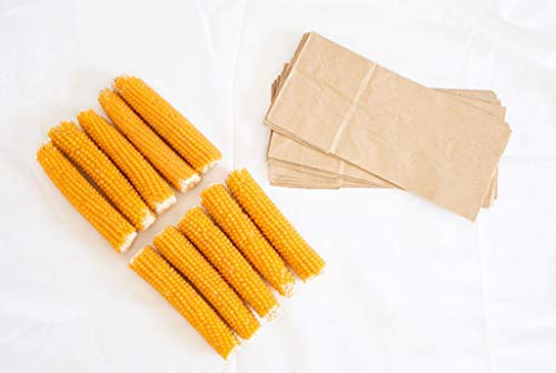 Microwave Popcorn on the Cob (10 Count), Poppin' Cobs Popcorn, 10 Individually Wrapped Popcorn Cobs w/bags, Gluten Free and Non- GMO