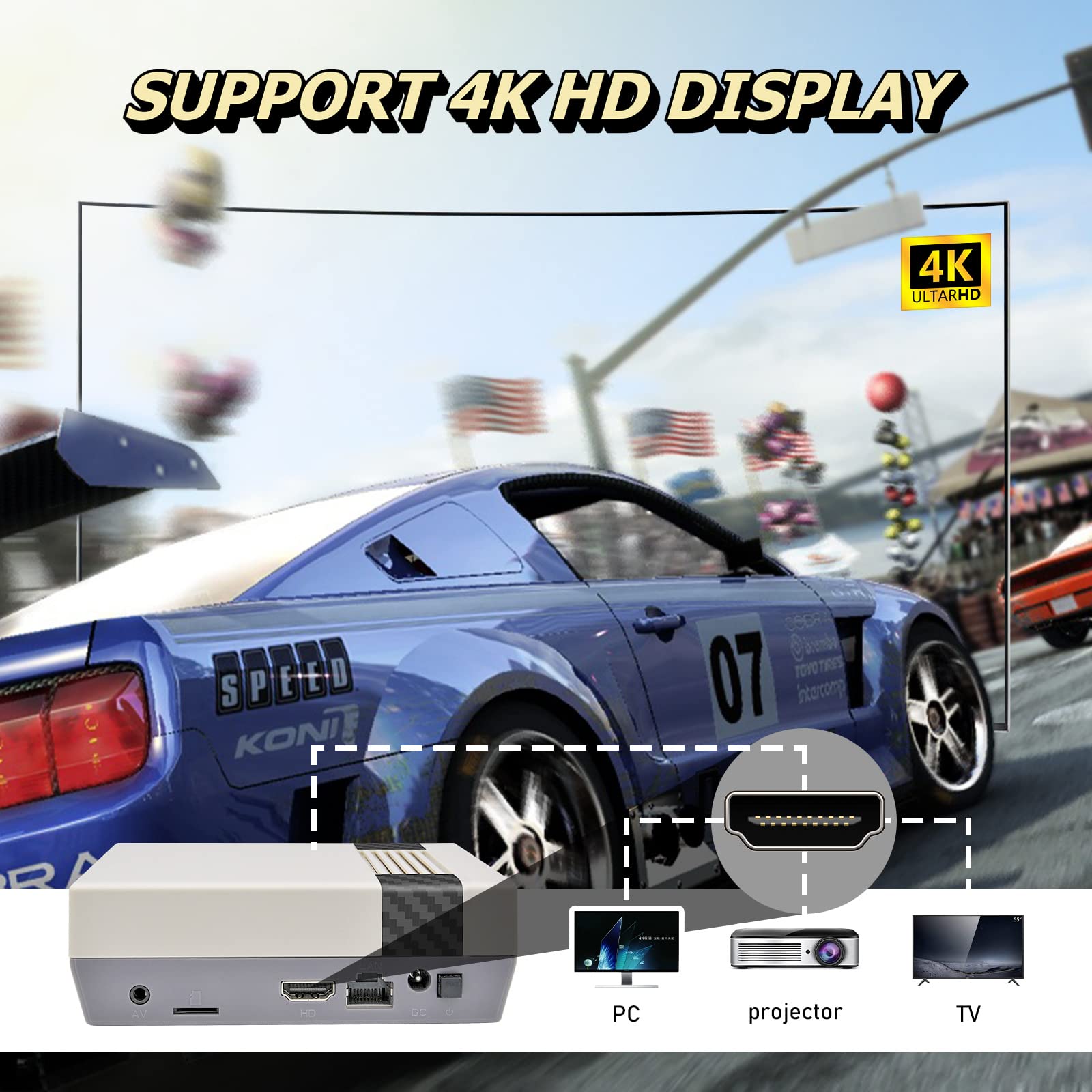 Super Console X Cube Retro Game Console with 117000+ Classic Games, Video Games Consoles for TV,Plug Play TV&Game System in One, 2 Wireless Game Controllers(256G)