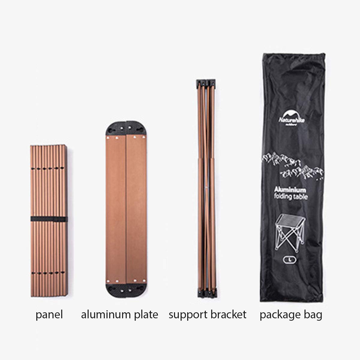 Naturehike Portable Outdoor Folding Table Aluminum Alloy Picnic Camping Table Barbecue Table