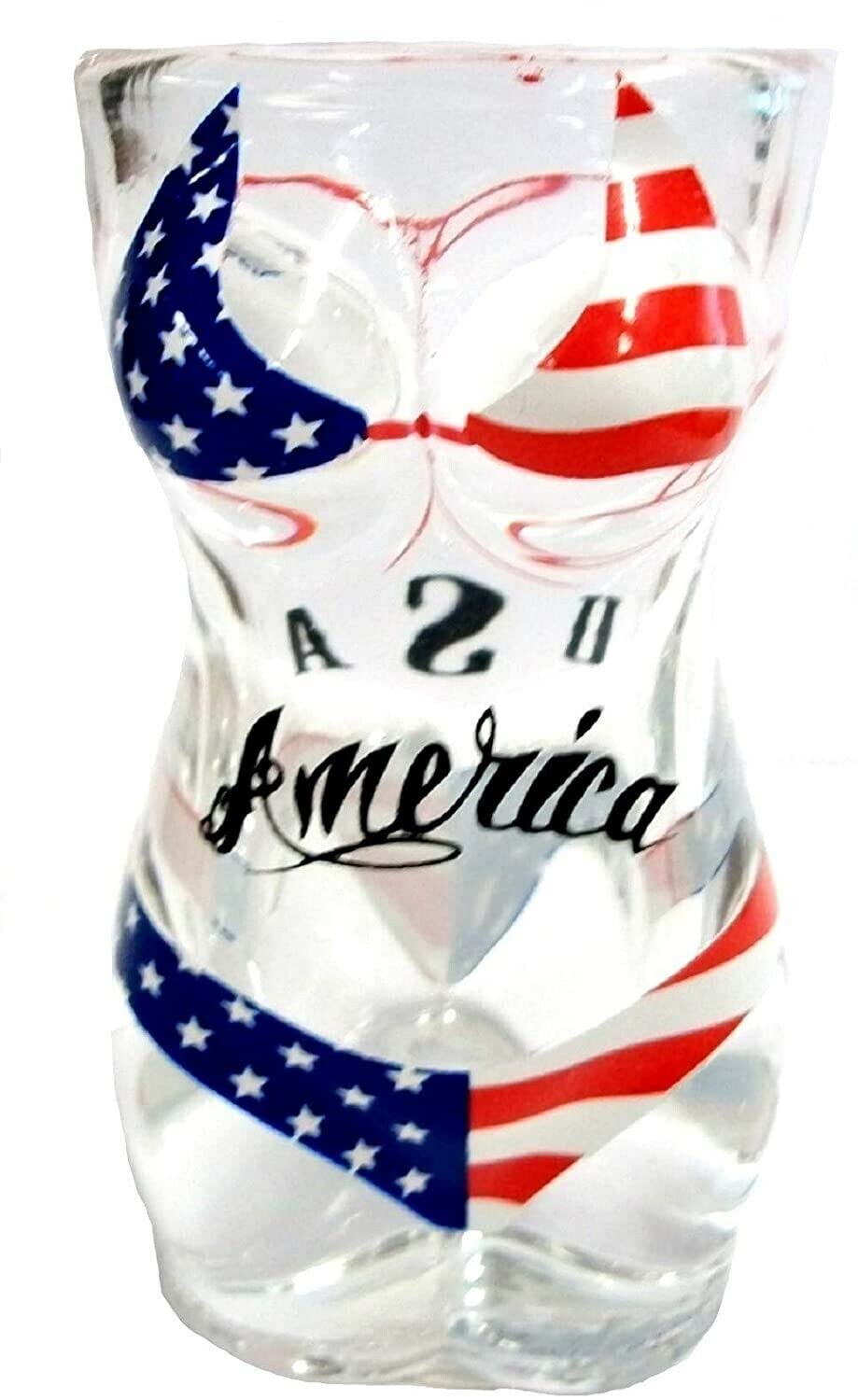 Saddle Mountain Souvenir Full Body USA Flag Bikini Shot Glass