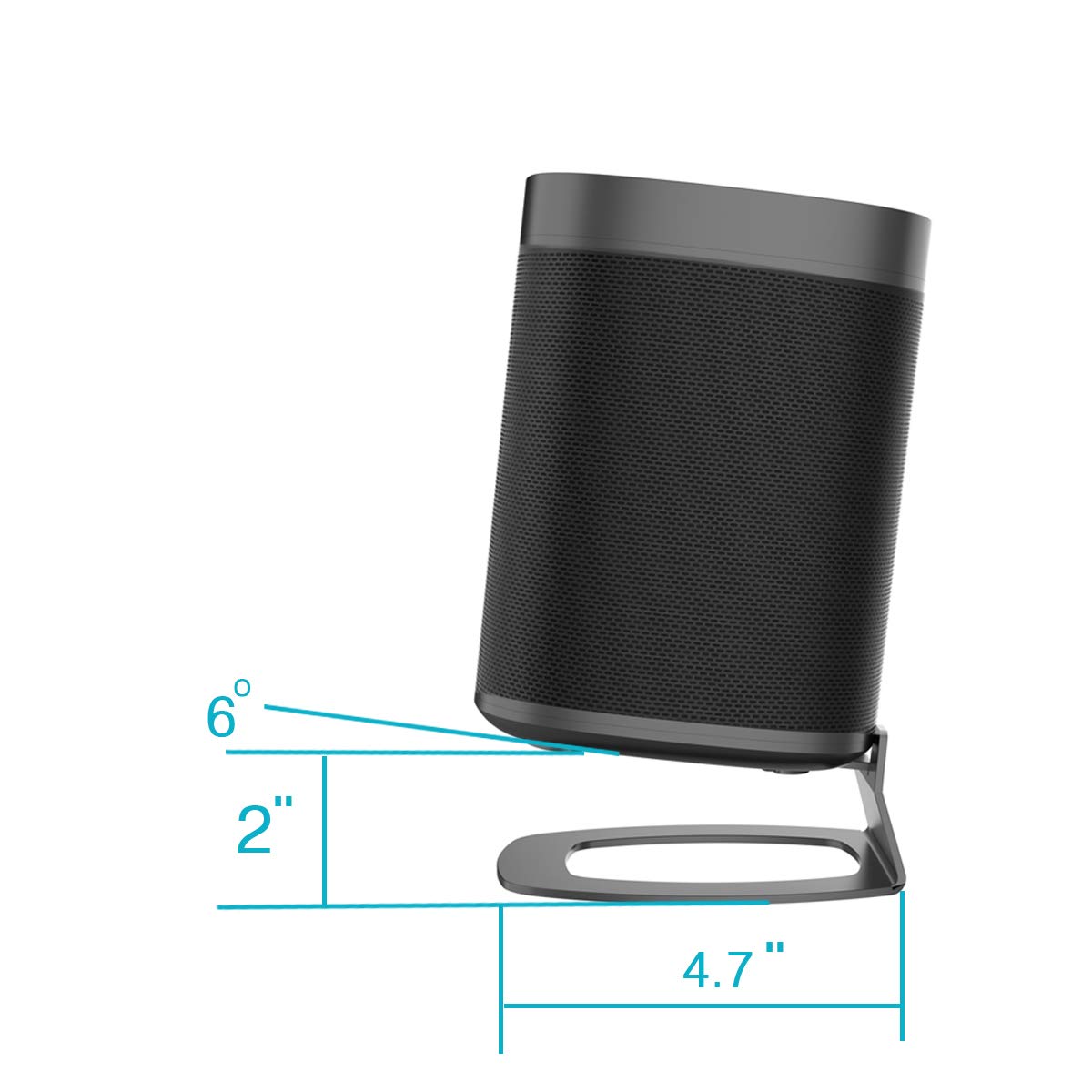 Monzlteck Desktop Stand for Sonos One,One SL, Compatible with Play1,Speaker Mount,Solid Metal (Black)