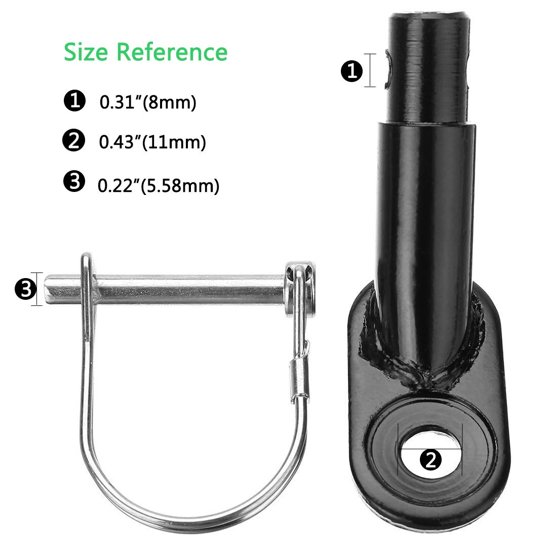 NOHPILY Bike Bicycle Trailer Hitch Coupler Mount Adapter (Black)