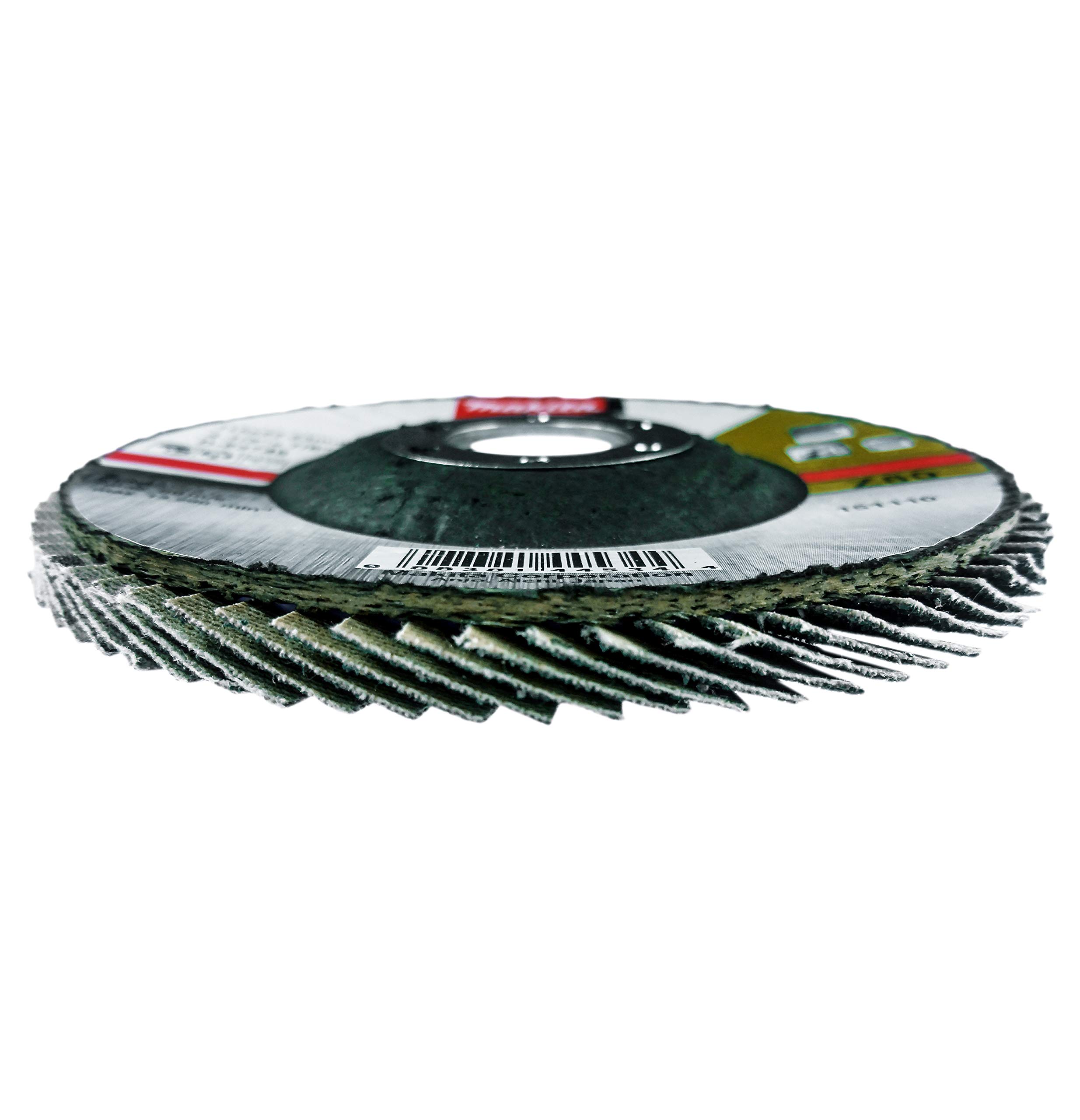 Makita® 5 Pack - 80 Grit Flap Disc For Grinders - Balanced Conditioning For Metal, Stainless Steel & Non-Ferrous - 4-1/2" x 7/8-Inch | Z80 Angled