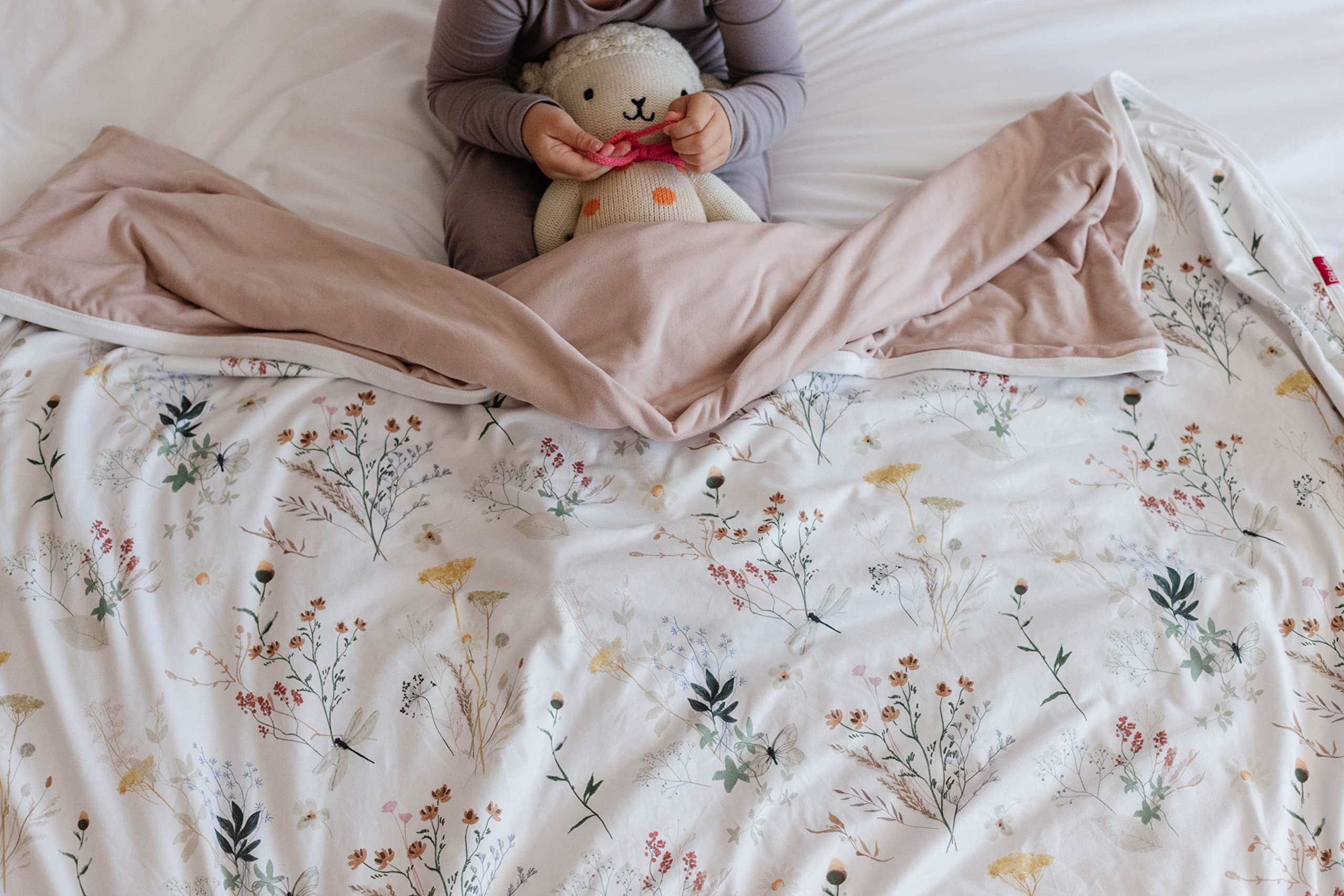 Pobi Baby Premium Baby Blanket, Soft Stretchy Quilt for Babies, Toddlers, Kids (Wildflower)