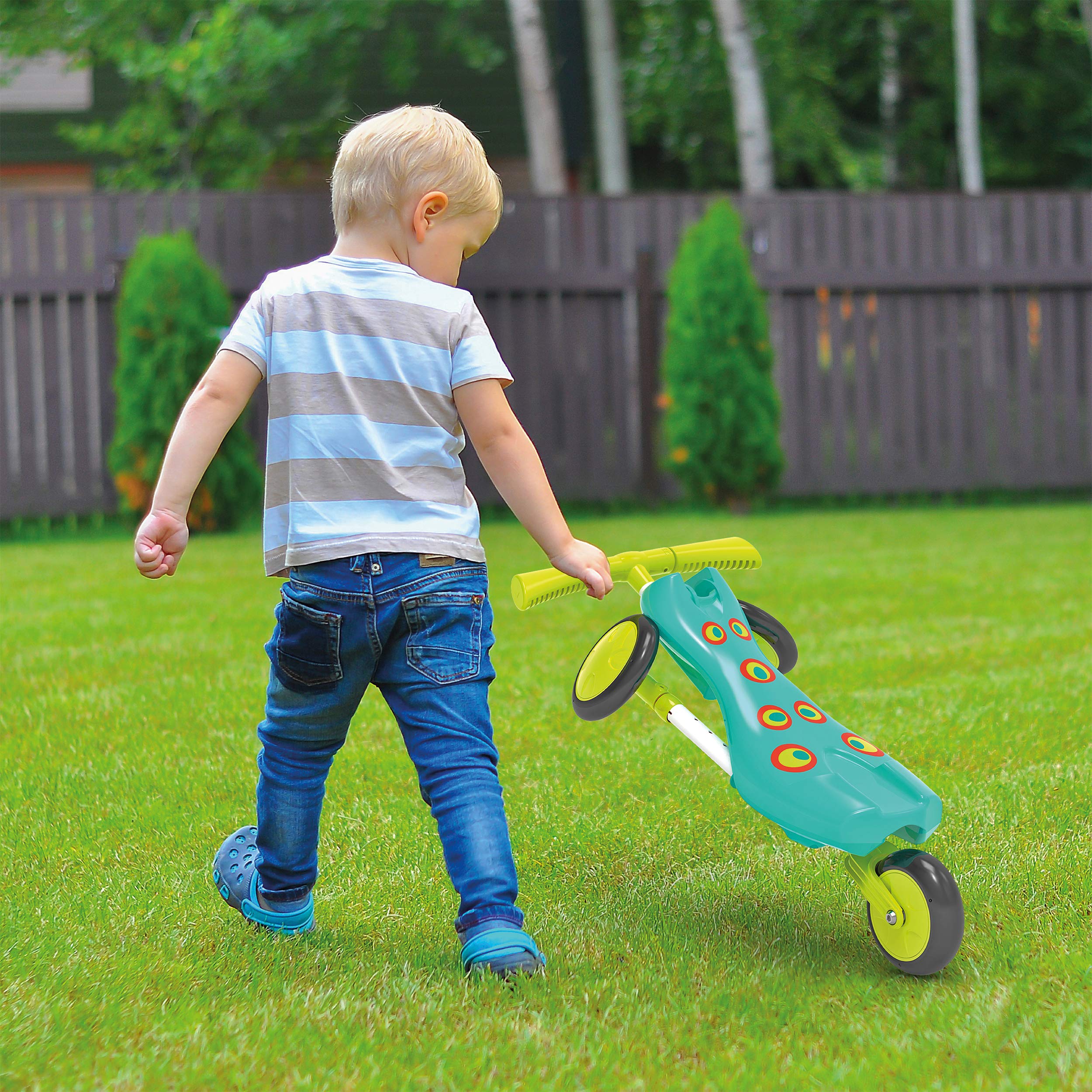 Mookie Scuttlebug XL 3-Wheel Ride-On Balance Bike | Foldable Ride-OnTricycle with Adjustable Legs | Develop Toddler Balance and Coordination | Boys and Girls Ages 1 to 4.