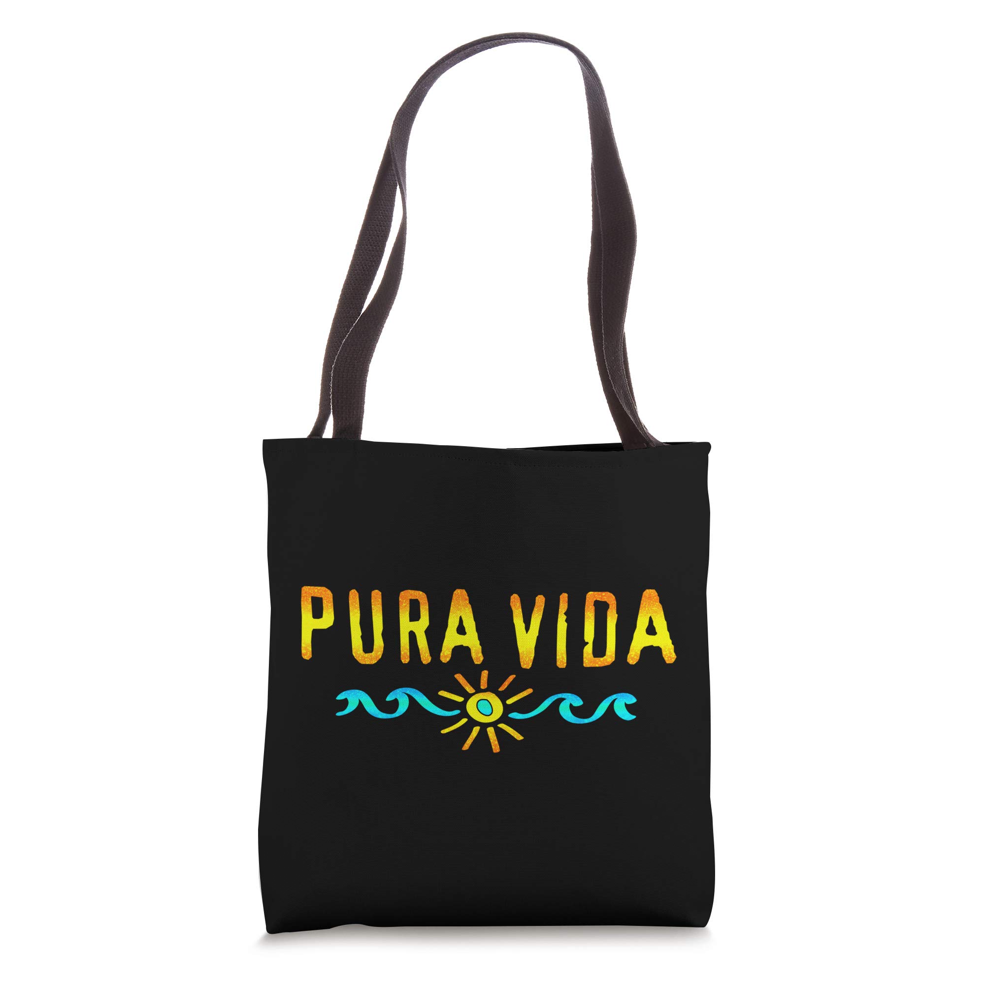 Pura Vida, Costa Rica, wave, sun, happiness, satisfaction Tote Bag