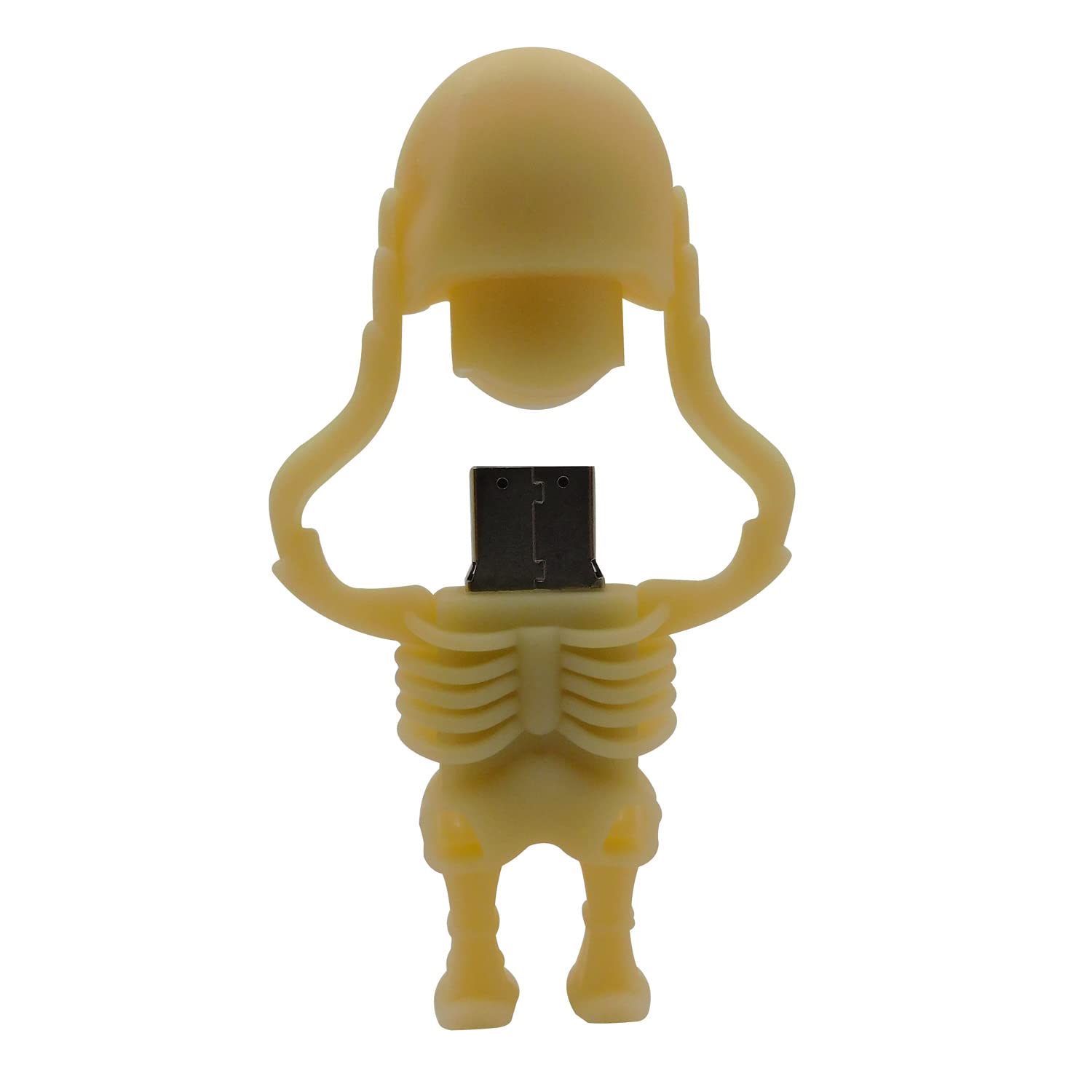 USB Flash Drives Thumb Drive Cartoon Human Skeleton Memory Sticks pendrives for Halloween Present Boy's Gift (Black 64GB)