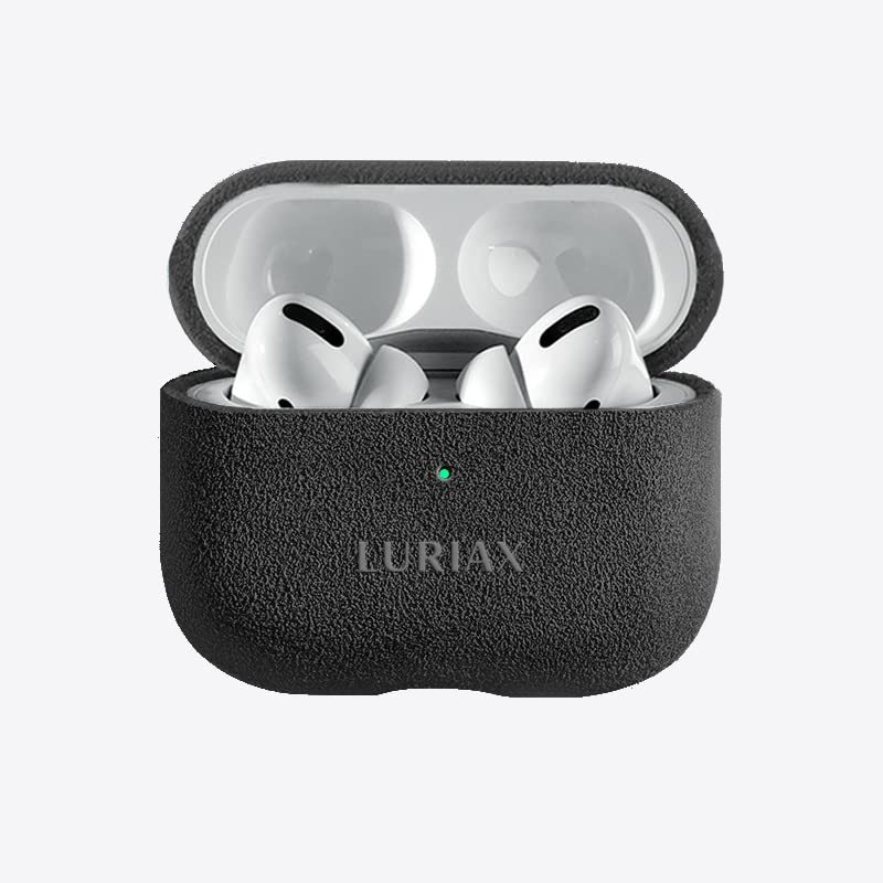 Luriax Alcantara Suede AirPods Pro 2 Case - Black Caviar