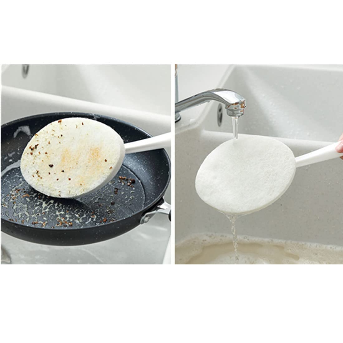 Long Handle Brush Eraser Magic Sponge DIY Cleaning Sponge for Dishwashing Kitchen Toilet Bathroom Wash Cleaning Tool Accessory (2)