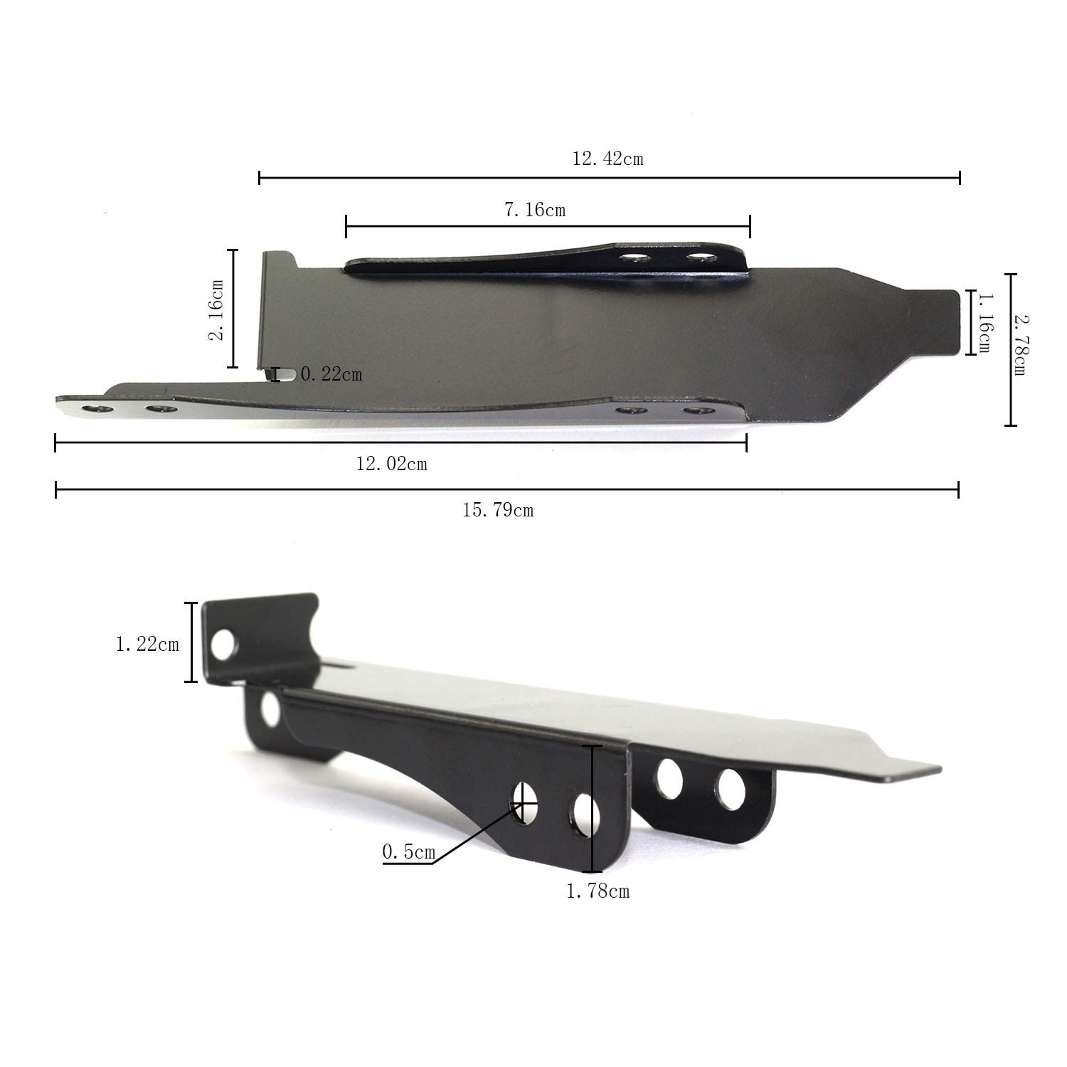 Maxmoral 1-Pack Dual Fan Mount Rack PCI Slot Bracket for Video Card DIY Support 9cm/12cm Fan Computer Radiator Holder