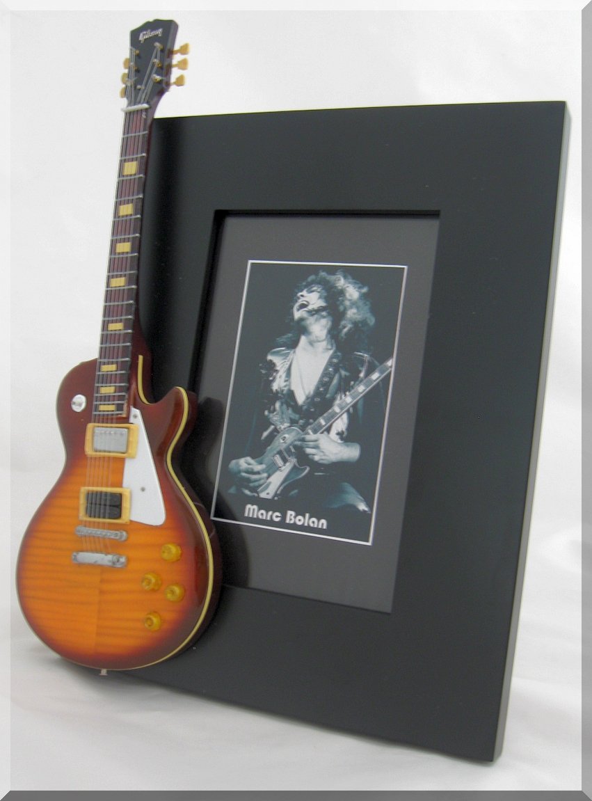 MARC BOLAN Miniature Guitar Photo Frame T-REX 1