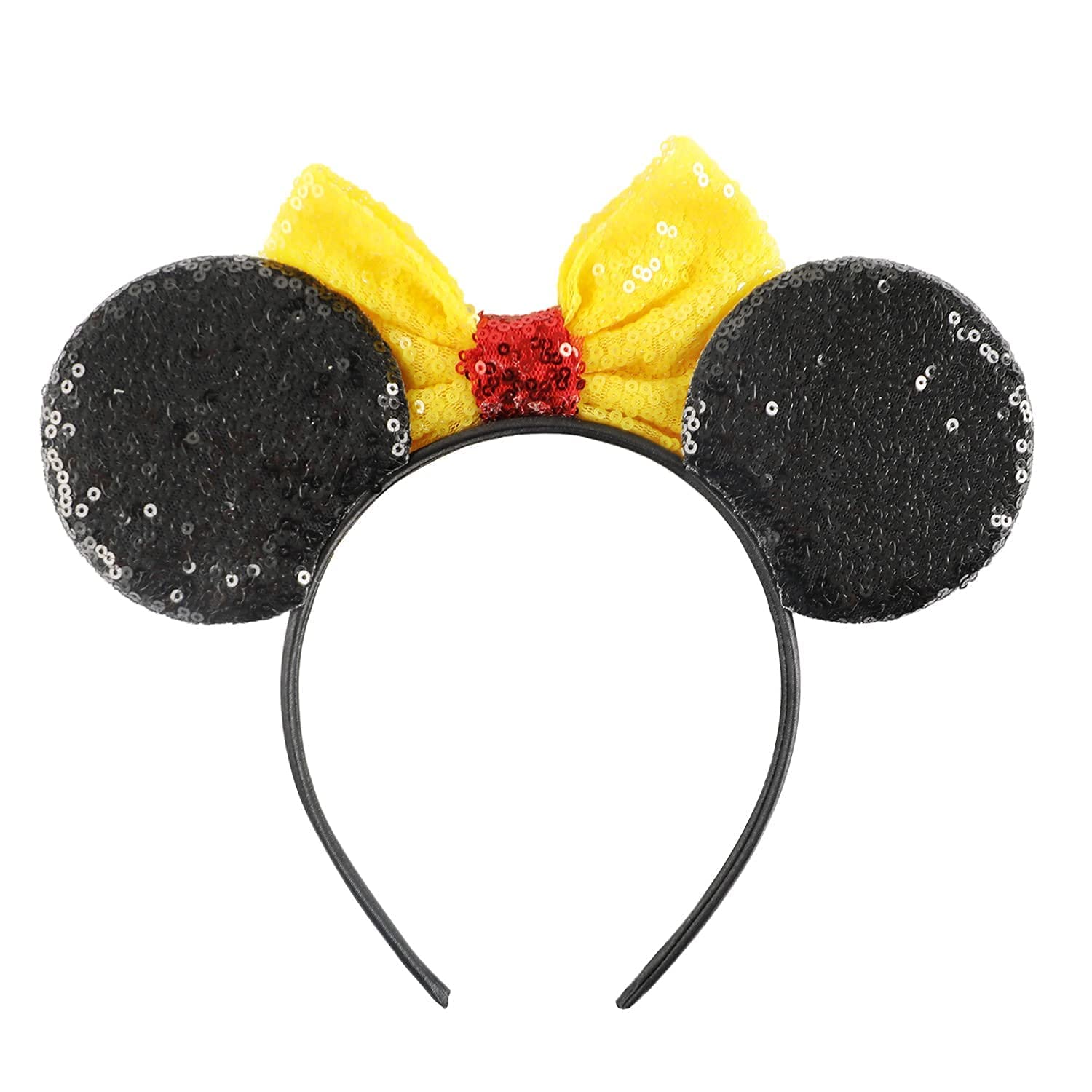 Sawowkuya 2 Pcs Cinderella Mouse Ears Headbands Princess Headbands for Women Girls Kids