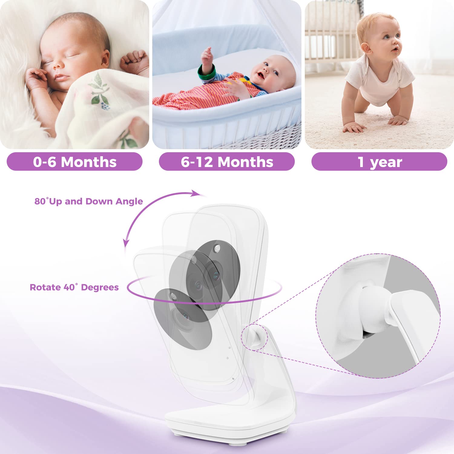VTimes Replacement Camera VT50 Video Baby Monitor