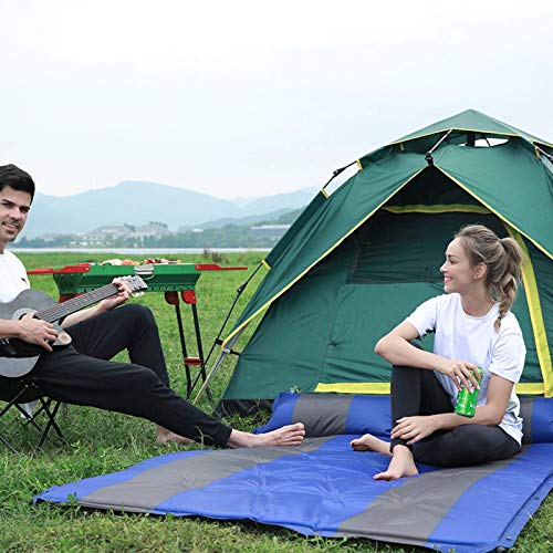 NC Automatic Two-Person Inflatable Cushion, Inflatable Cushion with Pillow, Backpack Sleeping Cushion, Light Inflatable Camping Cushion, Durable Waterproof Cushion, Compact Hiking Cushion