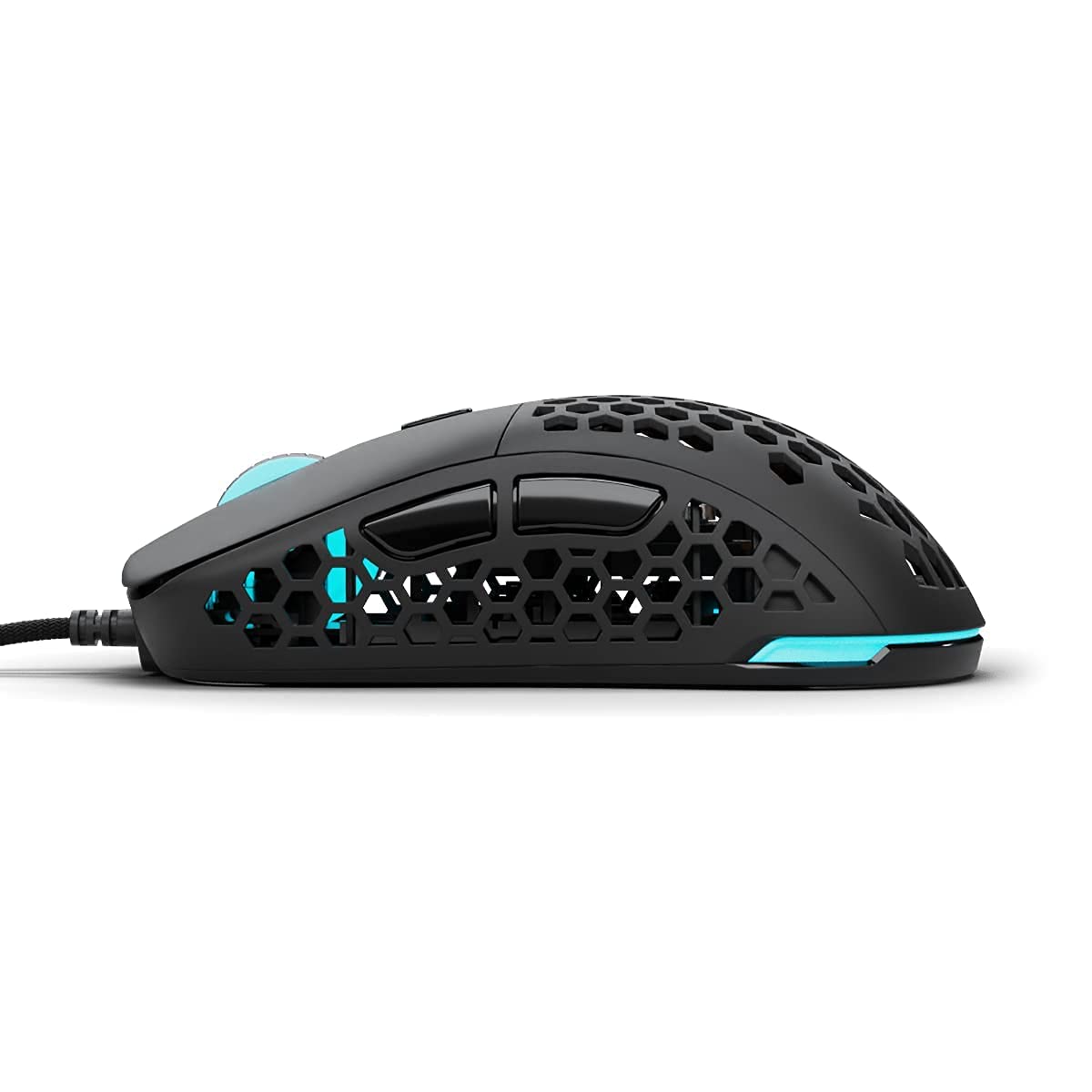 PWNAGE Symm Gaming Mouse Ultra Custom Esports Pro Gamer Flawless PMW3389 Optical Sensor 16,000 DPI - Flexible Paracord Cable - Honeycomb Sides Wired Black