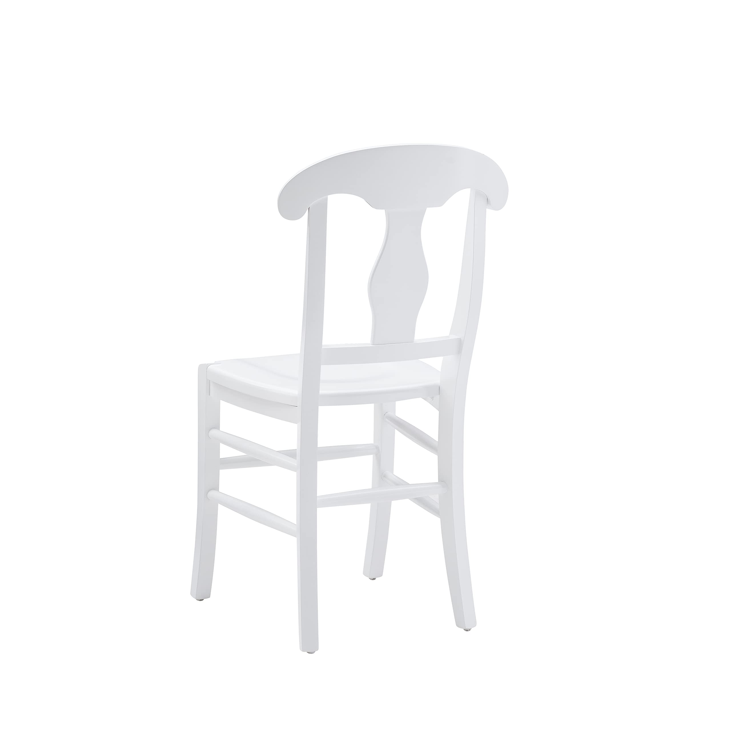Linon White Waurd Fully Assembled Set of 2 Side Chairs, Dining Height