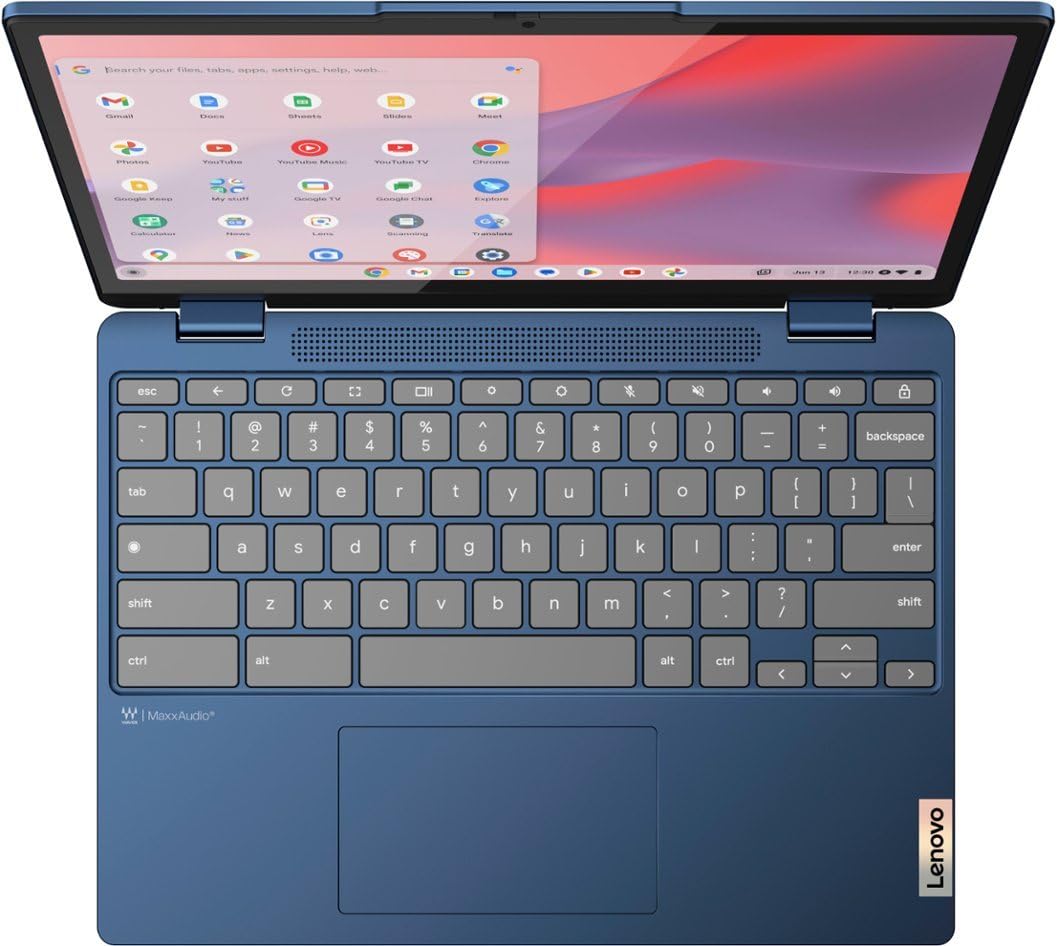Lenovo Flex 3i Chromebook 12.2" WUXGA Touch Laptop, Intel Processor N100, 4core, 3.4GHz, Intel UHD Graphics, 4GB RAM 128GB Storage(64GB eMMC+64GB Card), Chrome OS, Abyss Blue, TECL Bundle