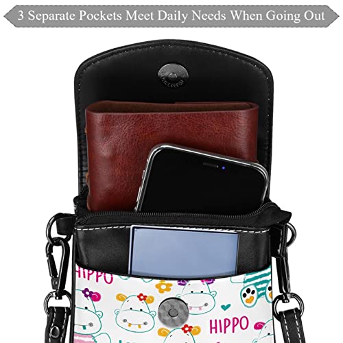 Small Crossbody Bag Hippo Cell Phone Purse Wallet